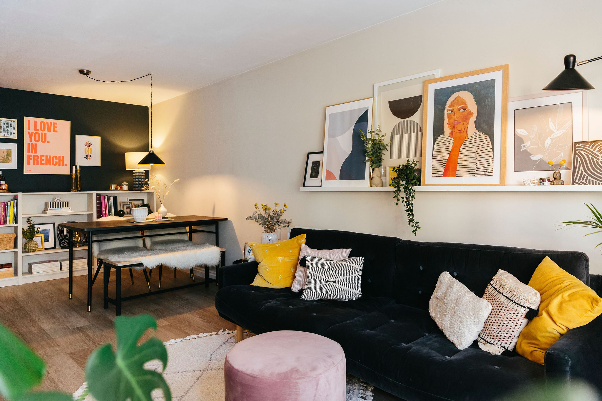 Fun & Colourful Open Plan Living Dining | My Bespoke Room