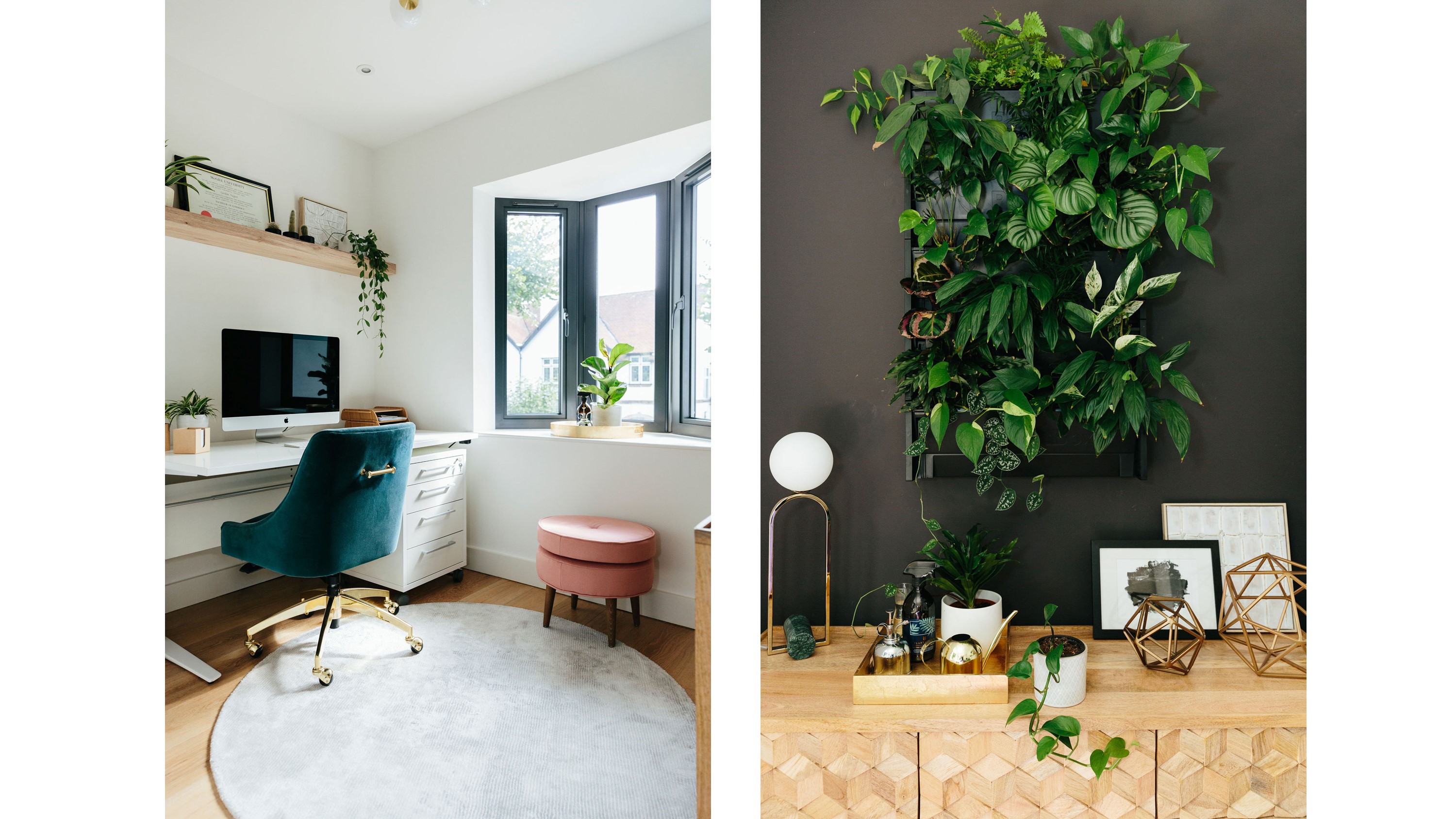 Tracy's Home Office With Living Feature Wall