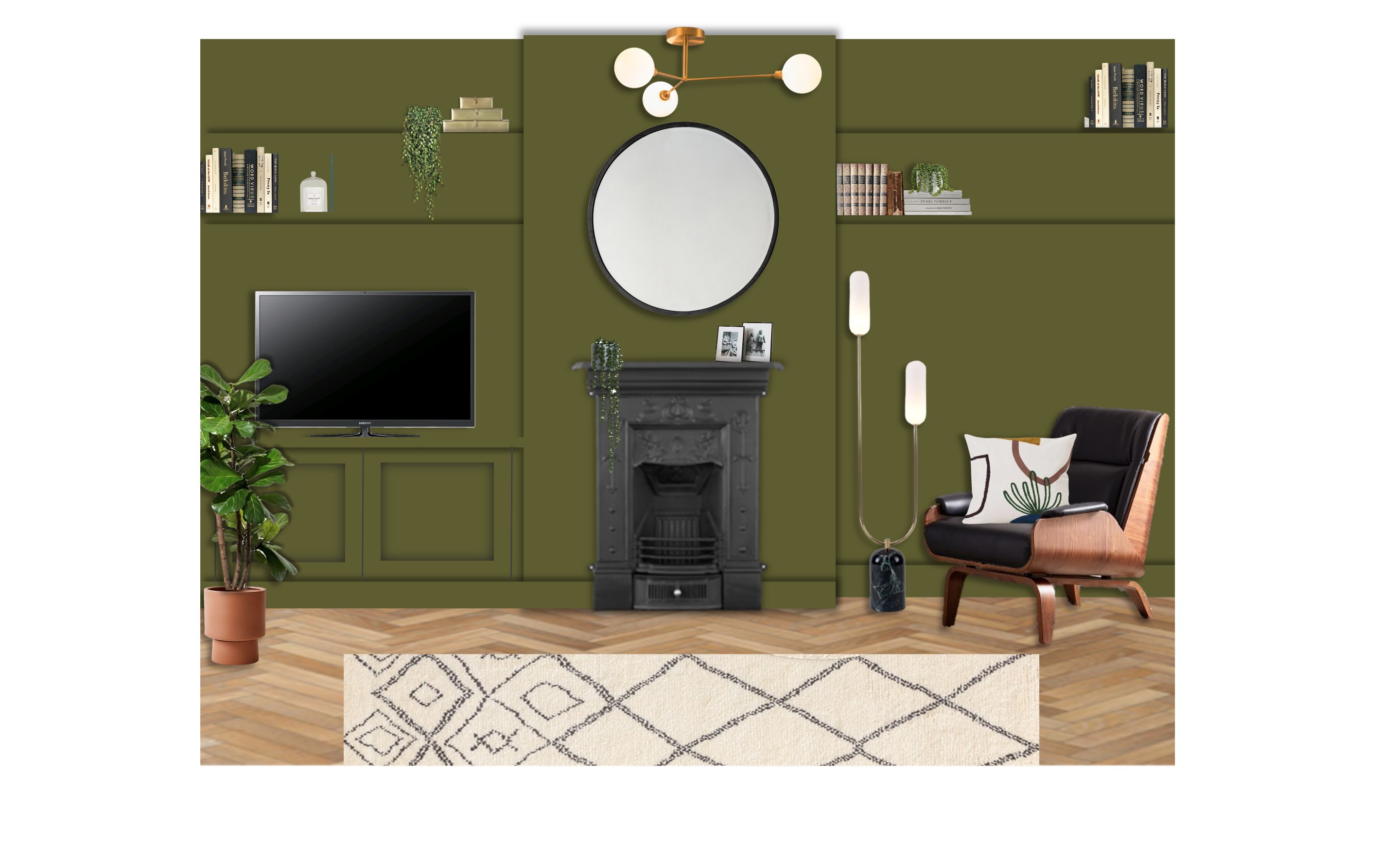 Alexa's Dark and Cosy Green Victorian snug | My Bespoke Room