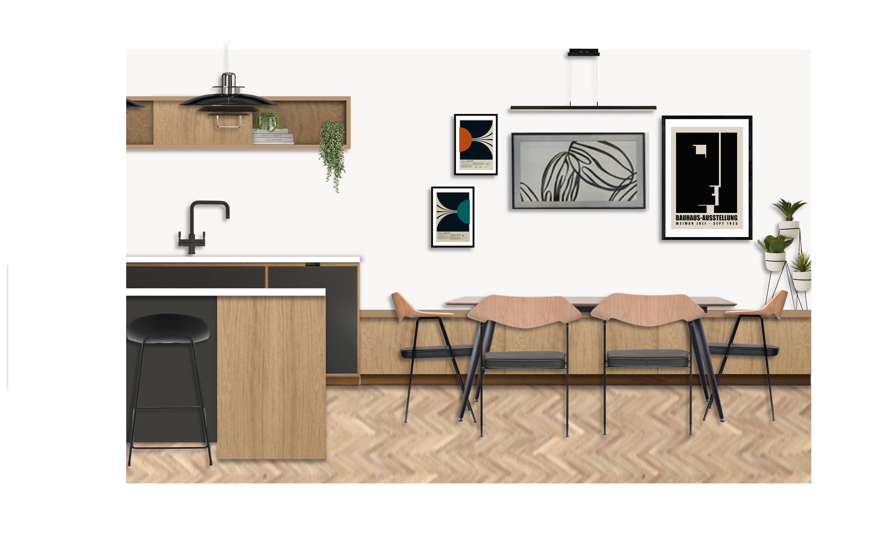 Alexa's Mid Century Plywood Kitchen | My Bespoke Room